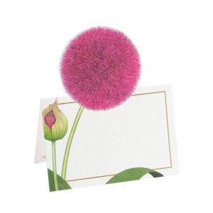 caspari karen's alliums die-cut place cards - set of 8