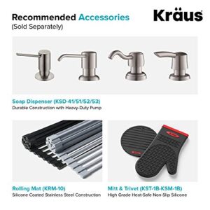 KRAUS Standart PRO 33-inch Drop In/Undermount 16 Gauge Double Bowl 2-Hole Stainless Steel Kitchen Sink, KHT302-33