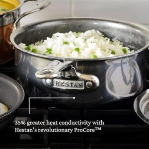 Hestan - NanoBond Collection - Titanium Stainless Steel 1.5-Quart Sauce Pan with Lid - Toxin, PFAS, & Chemical Free Clean Cookware, Induction Cooktop Compatible