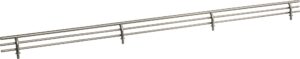 hardware resources shelving fence wire - multi-purpose & easy-install shoe rail, wire shelving rod, closet wire shelf hardware for shelving boards, cabinet, cupboard - 29-inch satin nickel sf29-sn