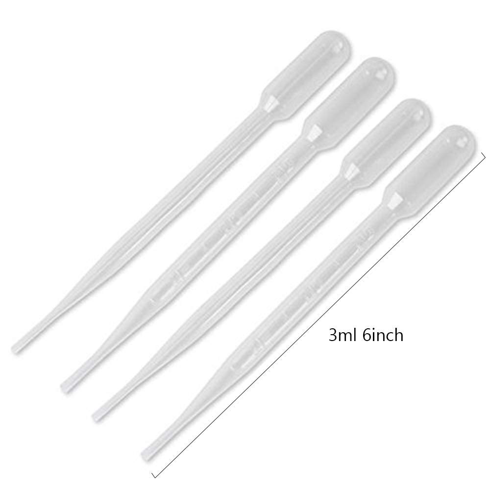 300PCS 3ML Plastic Transfer Pipettes,Disposable Graduated Transfer Pipettes Dropper for Essential Oil Mixture, Scientific Experiment, Make up Tool