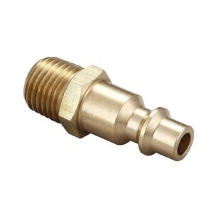 T TANYA HARDWARE Brass 1/4-Inch NPT Male Industrial Air Hose Quick Connect Adapter, Air Coupler and Plug Kit, Air Compressor Fittings, 10pcs (Male NPT)