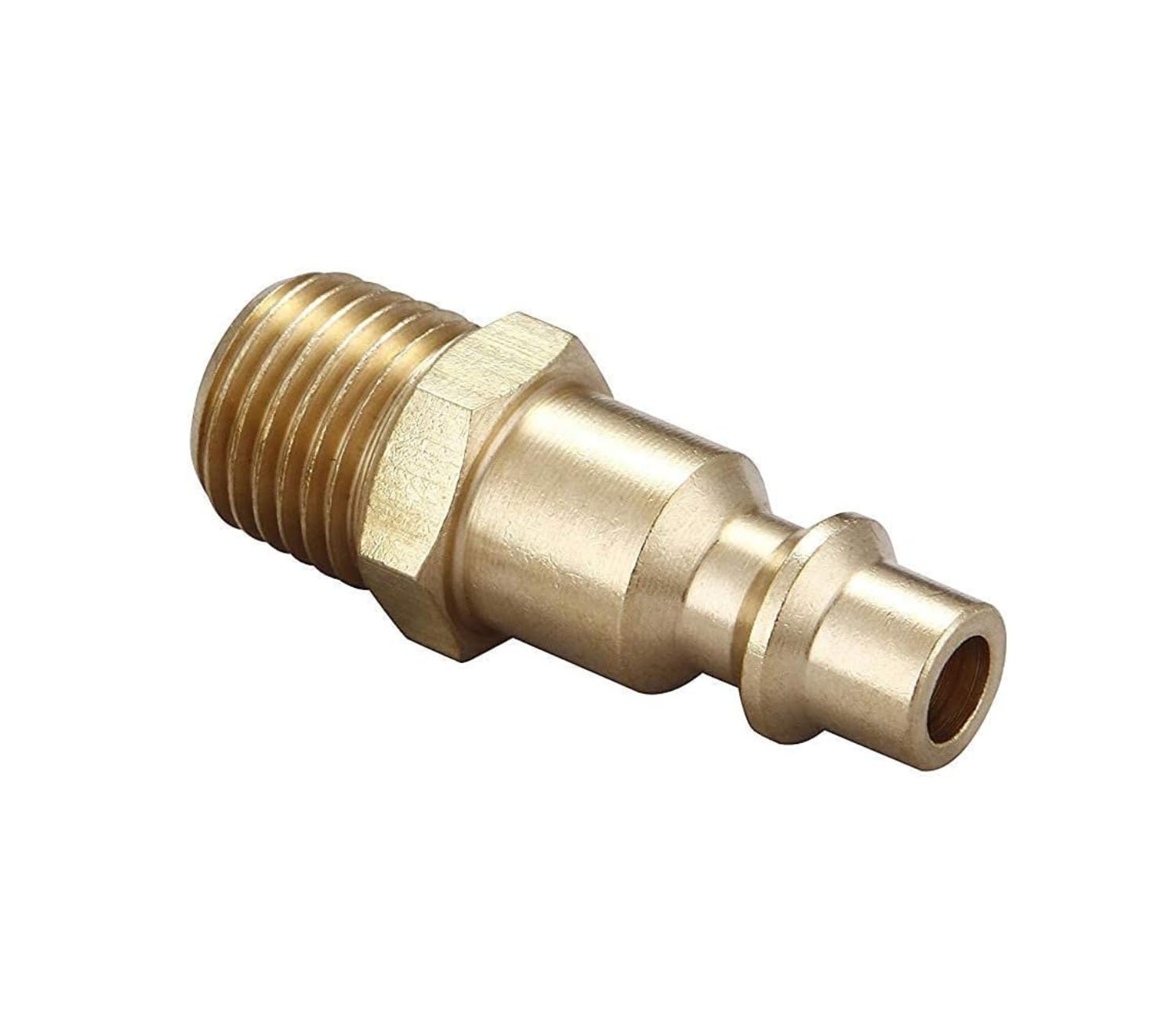 T TANYA HARDWARE Brass 1/4-Inch NPT Male Industrial Air Hose Quick Connect Adapter, Air Coupler and Plug Kit, Air Compressor Fittings, 10pcs (Male NPT)