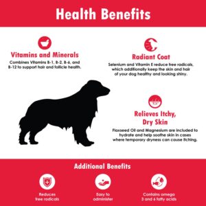 Derm Tabs Regular Strength for Dogs - Natural Oil, Vitamins, Minerals, and Antioxidants - Support Healthy Skin and Reduce Shedding - 120 Chewable Tablets