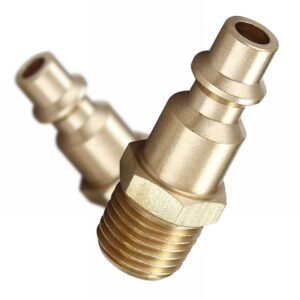 T TANYA HARDWARE Brass 1/4-Inch NPT Male Industrial Air Hose Quick Connect Adapter, Air Coupler and Plug Kit, Air Compressor Fittings, 10pcs (Male NPT)