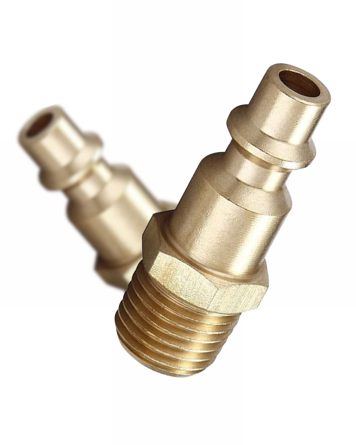 T TANYA HARDWARE Brass 1/4-Inch NPT Male Industrial Air Hose Quick Connect Adapter, Air Coupler and Plug Kit, Air Compressor Fittings, 10pcs (Male NPT)