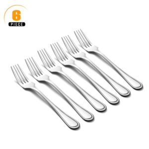 Snamonkia Dinner Forks Set of 6, 8 Inches, 18/0 Large Table Forks Stainless Steel