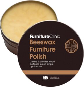 furniture clinic premium beeswax polish (6.8oz/200ml) | condition, restore, protect, & waterproof wood furniture, cabinets, and more | natural wax for all wood types & colors - oak, teak, dark & light