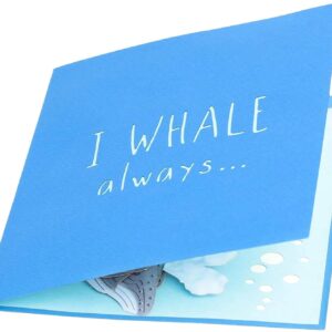 PopLife Humpback Whale Parent and Child 3D Pop Up Card - Mother's Day Gift, Whale Lover's Birthday, Graduation - for Mom, for Daughter, for Son, for Parent, for Dad