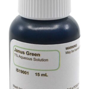 ALDON Innovating Science 1% Janus Green Solution, 15ml - Laboratory Grade - Basic Dye & Vital Stain Used in Histology - The Curated Chemical Collection