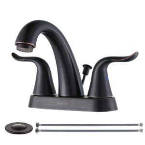 wowow bathroom faucet 4 inch centerset oiled rubbed bronze bathroom sink faucet lift rod drain assembly stainless steel faucets for bathroom faucet retro lavatory faucet