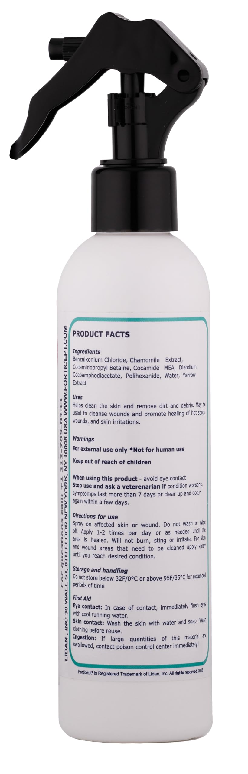 Forticept Maxi-Wash Hot Spot Spray Treatment, Wound Care & Itch Relief Spray for Dogs and Cats. Relives Scratching, Rashes, Sores, Itchy Skin and Paw Licking 8 oz