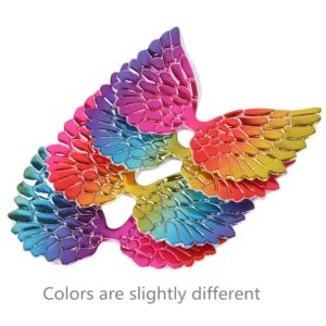 David Angie Laser Angel Wing Fabric Embossed 60 Pcs Iridescent Wing Patches for DIY Crafts Hair Accessories (Assorted 60 pcs)