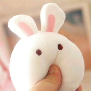 Nenalayo Cute Throw Pillow Stuffed Animal Toys Removable Fluffy Bunnies Creative Gifts for Teens Girls Kids