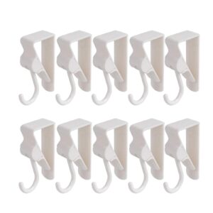 saim 10pcs plastic hooks clip design firm hanger abs smooth and bright suitable for bathroom kitchen bedroom offices