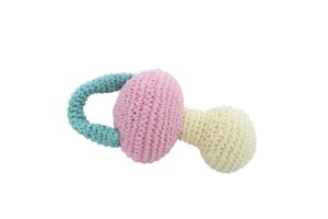 dogo 100 dog teeth cleaning cotton crochet squeaky dog toy for small dogs - pacifier