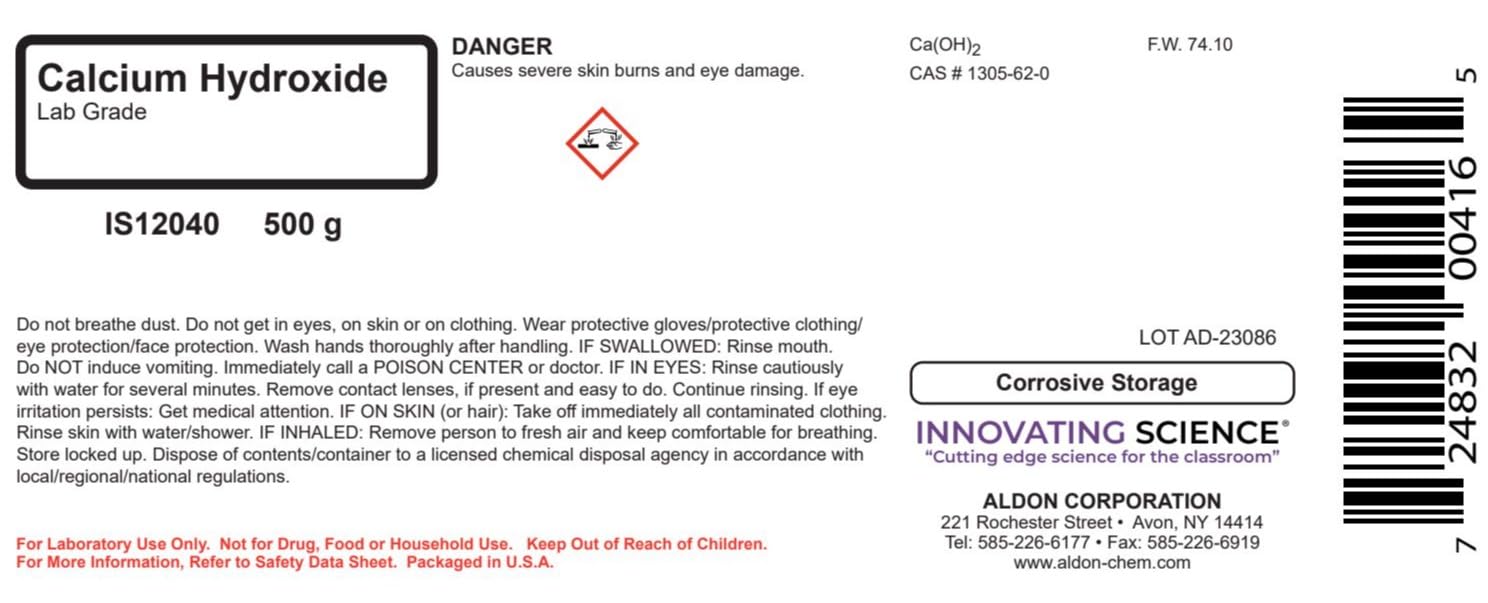 ALDON Innovating Science Laboratory-Grade Calcium Hydroxide, 500g - The Curated Chemical Collection