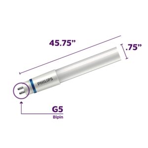 PHILIPS LED Dimmable InstantFit 4-Foot T5 Tube Bulb, 3500 Lumen, Daylight (5000K), 24W=54W, Minatare Bi-Pin G5 Base, 10-Pack