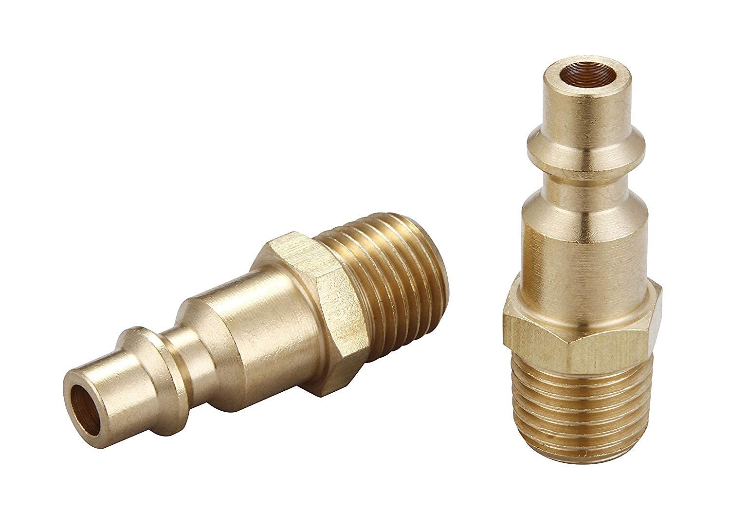 T TANYA HARDWARE Brass 1/4-Inch NPT Male Industrial Air Hose Quick Connect Adapter, Air Coupler and Plug Kit, Air Compressor Fittings, 10pcs (Male NPT)