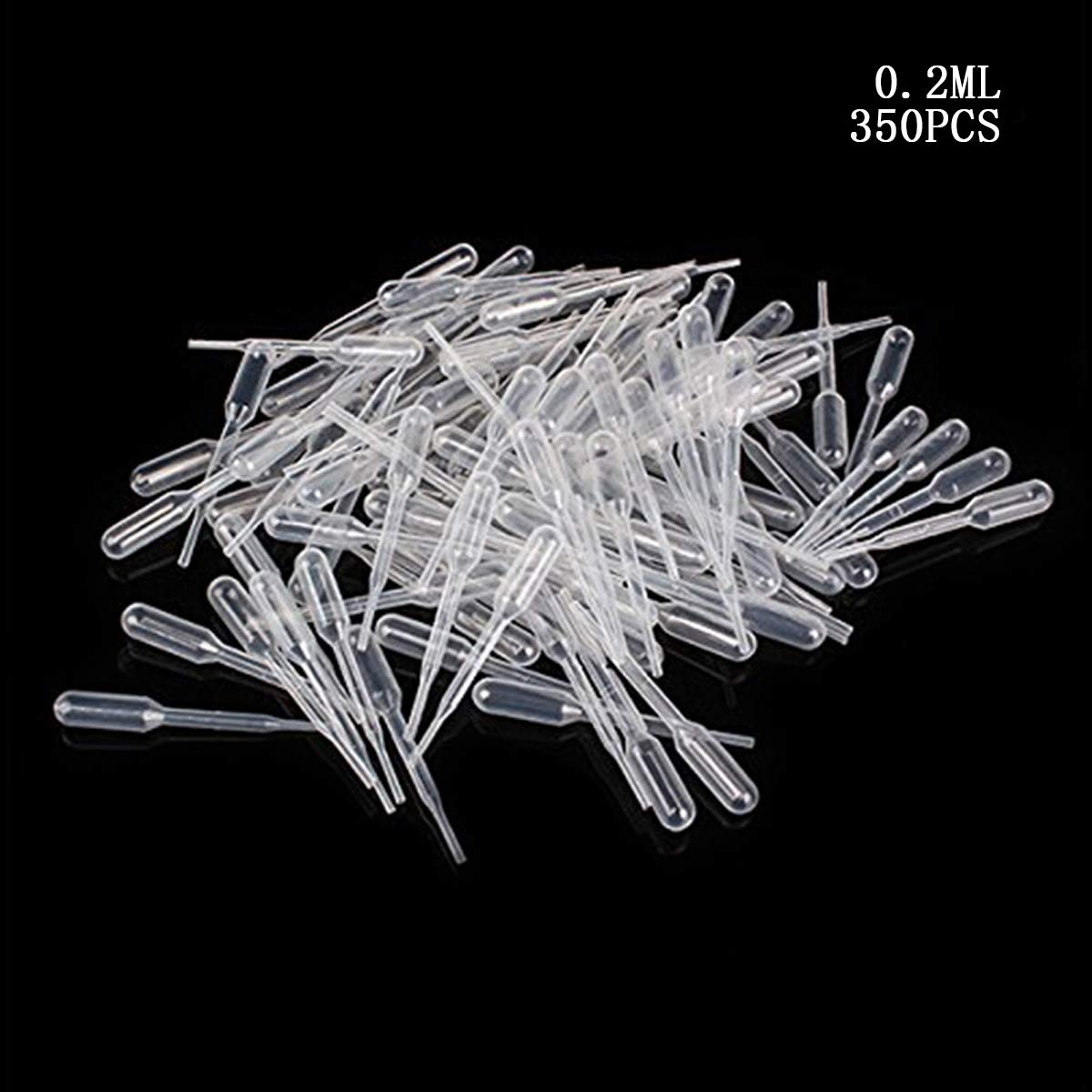 moveland 0.2ml Plastic Mini Transfer Pipettes for Liquid Mixture, 350PCS Disposable Dropper