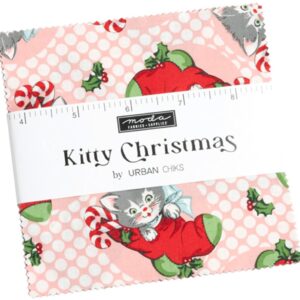 Urban Chiks Kitty Christmas Charm Pack 42 5-inch Squares Moda Fabrics 31200PP