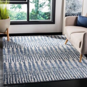 safavieh galaxy collection 5'3" x 7'6" navy / light grey gal118n modern non-shedding living room bedroom dining home office area rug