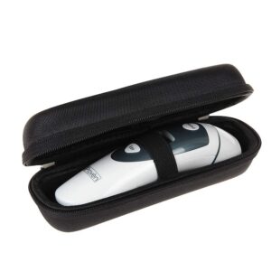 hermitshell travel case for iproven thermometer forehead and ear dmt-489 (black)-only case