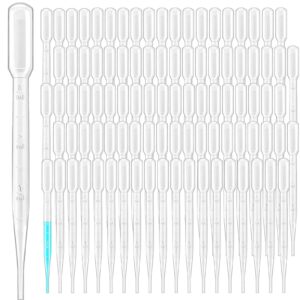 300pcs 3ml plastic transfer pipettes,disposable graduated transfer pipettes dropper for essential oil mixture, scientific experiment, make up tool