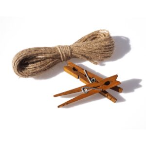 LWR CRAFTS Jute Rope 2.5mm 90ft Natural for Large Clothespins