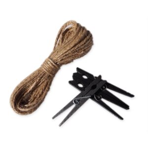 LWR CRAFTS Jute Rope 2.5mm 90ft Natural for Large Clothespins