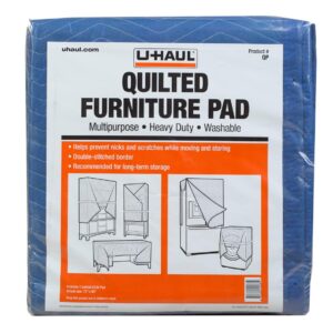 u-haul quilted furniture pad - protect furniture from scratches, nicks, and damage while moving and storing - 72" x 80"