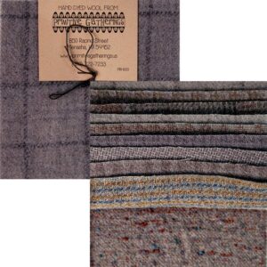 primitive gatherings hand dyed wool cement charm pack 10 5-inch squares moda fabrics pri 6021