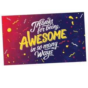 thank you appreciation gifts cards - you are awesome recognition, encouragement and kindness notes for employees, teachers, staff, graduation, friends, family, co-workers - box of 100