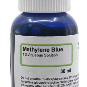 ALDON Innovating Science Methylene Blue 1% Aqueous Solution, 1 fl oz (30mL) Dropper Bottle - Methyl Blue Microscope Stain - The Curated Chemical Collection