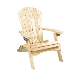 gazebo joe's reclining wood folding adirondack chair, made in the usa, chairs for patio, yard, deck, lawn furniture