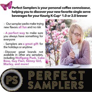 Perfect Samplers Tea Pods, Cider, Hot Chocolate, Cappuccino & Coffee Pods Variety Pack, Single Serve Coffee & K Pod Variety Pack for Keurig K Cups Brewers, Coffee Gift Set, 20 Count