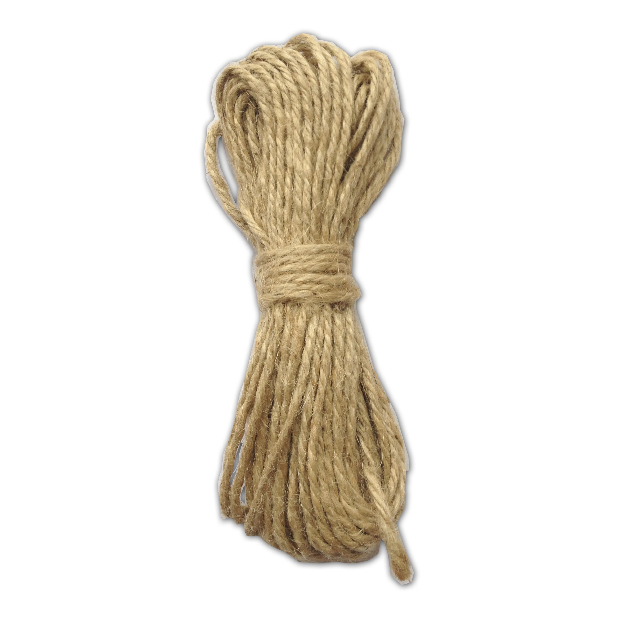 LWR CRAFTS Jute Rope 2.5mm 90ft Natural for Large Clothespins