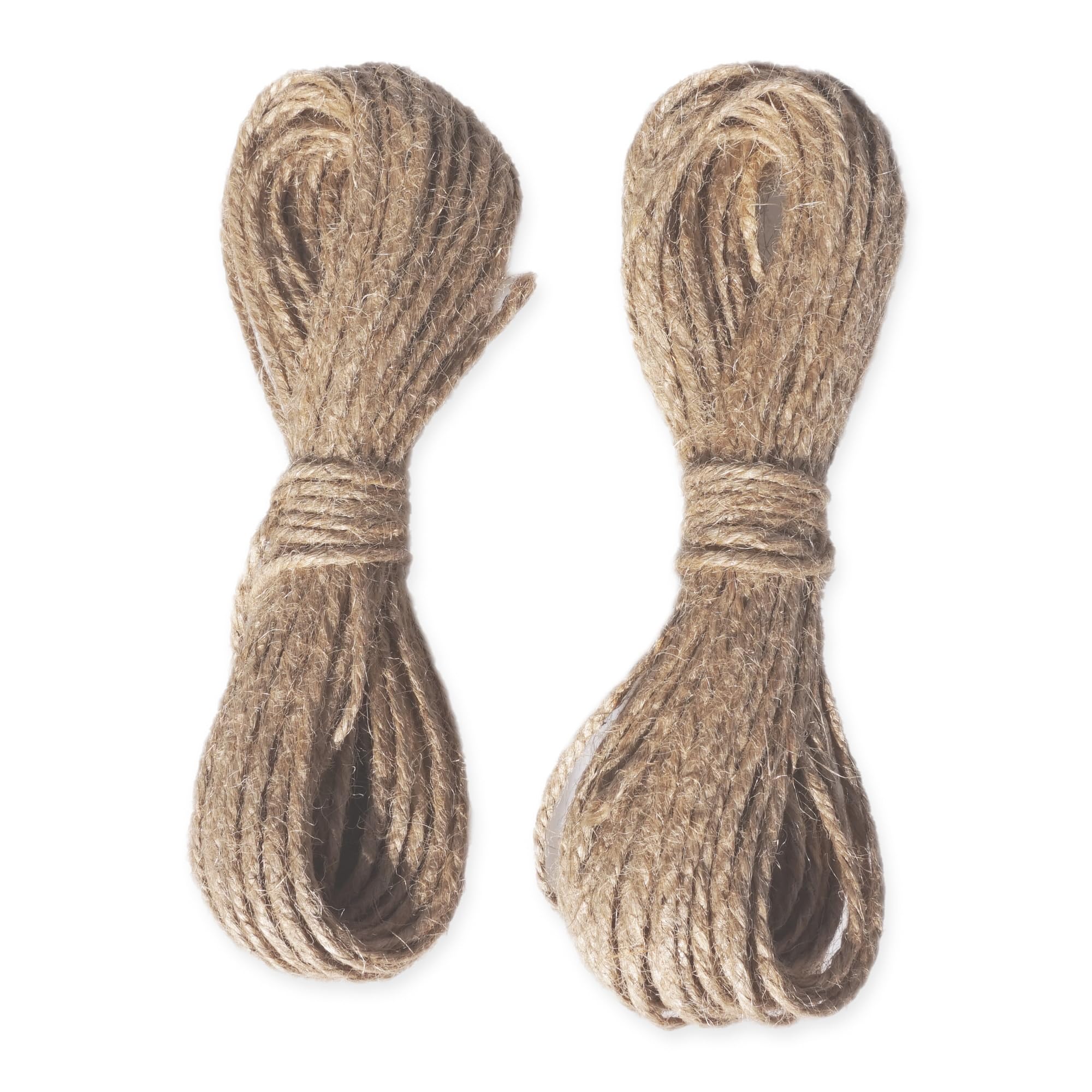 LWR CRAFTS Jute Rope 2.5mm 90ft Natural for Large Clothespins