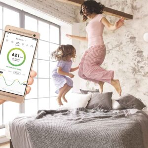 Airthings 2930 Wave Plus - Radon & Air Quality Monitor, Battery Powered (CO2, VOC, Humidity, Temp, Pressure)