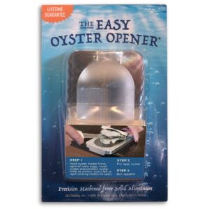 J&J Products The EZ-OYSTER Opener Shucking Tool & Oyster Opening Knife with Large Non-Slip Handle Gift Set