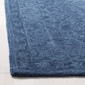 SAFAVIEH Dip Dye Collection 3' x 5' Navy Blue DDY151N Handmade Premium Wool Area Rug