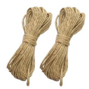 LWR CRAFTS Jute Rope 2.5mm 90ft Natural for Large Clothespins