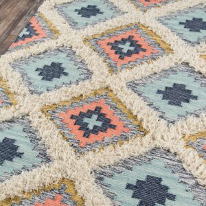 Novogratz by Momeni Indio 100% Wool Hand Made Contemporary Area Rug, 5' X 7', Multi