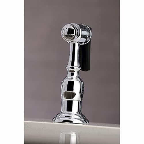 Kingston Brass KS3271PXBS Restoration Bridge Kitchen Faucet, Polished Chrome