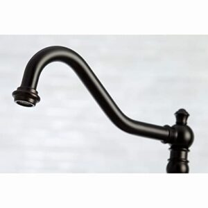 Kingston Brass KS3275AXBS Restoration Bridge Kitchen Faucet, Oil Rubbed Bronze