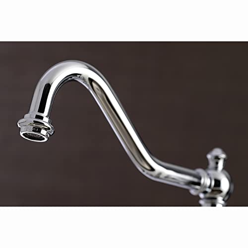 Kingston Brass KS3271PXBS Restoration Bridge Kitchen Faucet, Polished Chrome