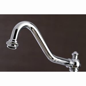 Kingston Brass KS3271AXBS Restoration Bridge Kitchen Faucet, Polished Chrome