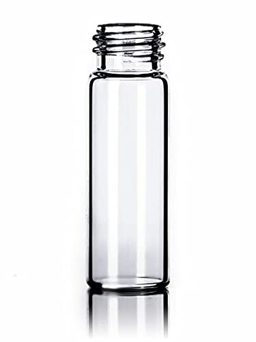 Ananda Corporation 144 PCS, 17mm X 60mm [2 Dram, 8ml] Clear Glass Vials with Plastic Cone Liner Cap