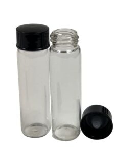 ananda corporation 144 pcs, 17mm x 60mm [2 dram, 8ml] clear glass vials with plastic cone liner cap