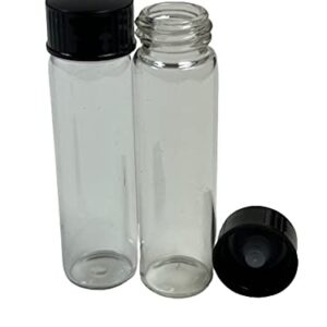 Ananda Corporation 144 PCS, 17mm X 60mm [2 Dram, 8ml] Clear Glass Vials with Plastic Cone Liner Cap